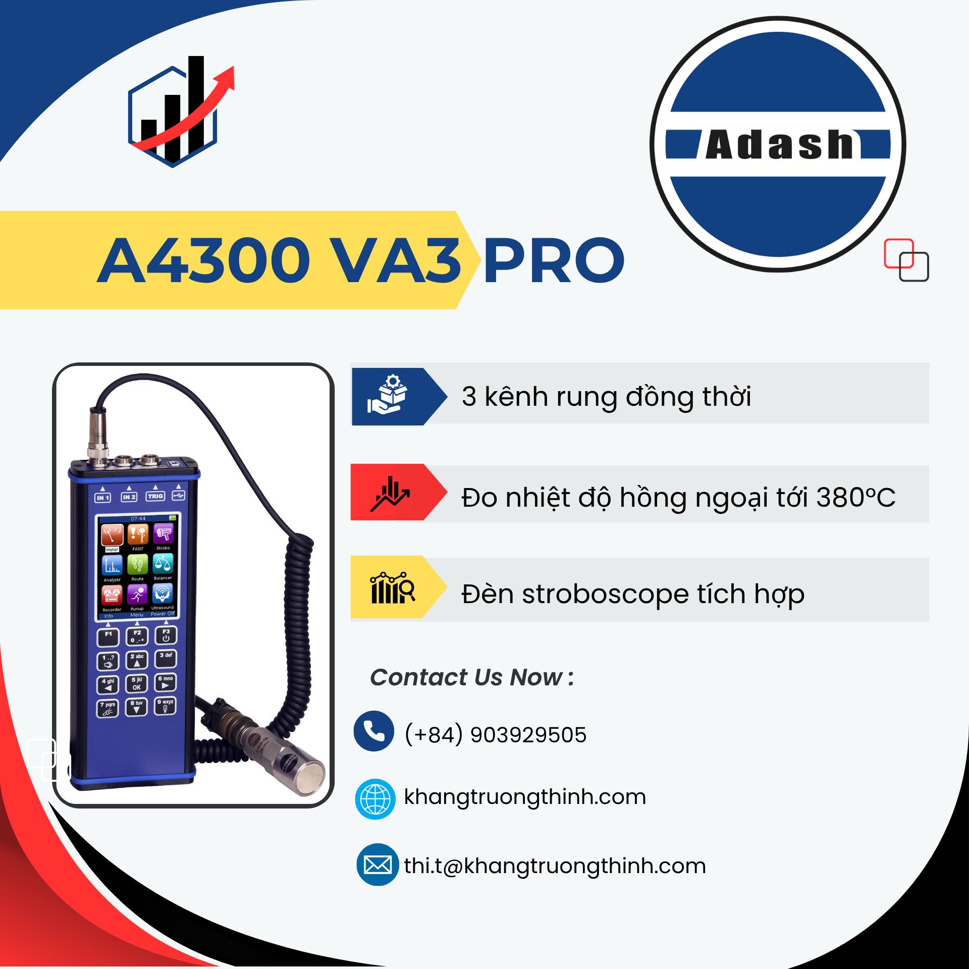 VIBRATION ANALYZER A4300 VA3 PRO